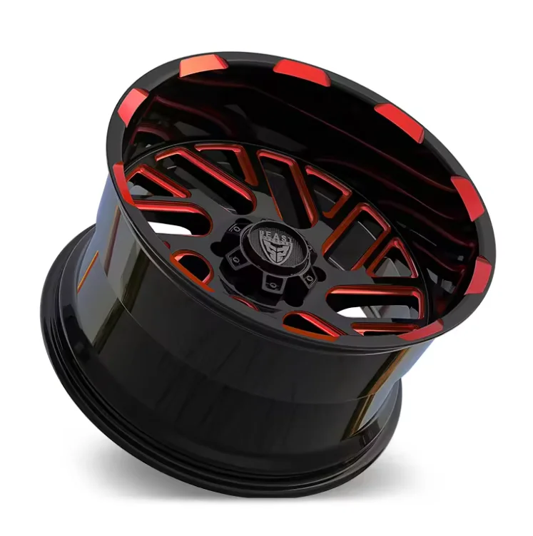 Machine-finished Alloys With Red Inserts Pickup & Suv Wheels Mags 4x4 ...