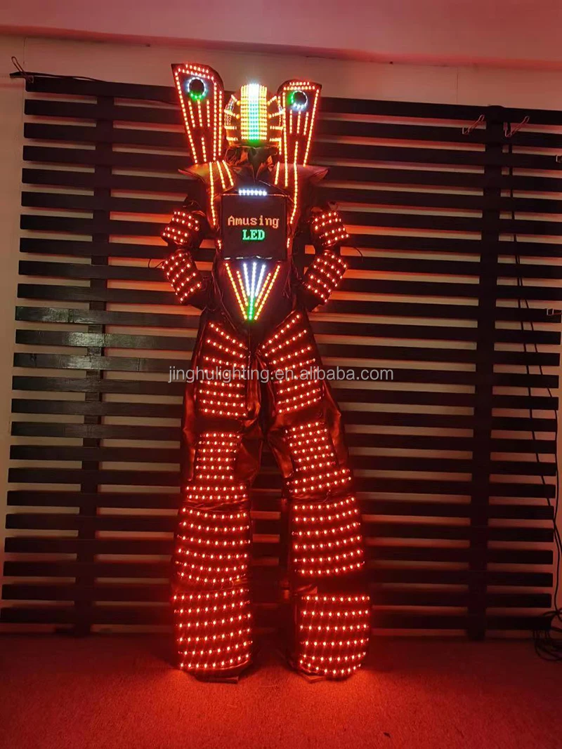 Traje Led Robot Costume Clothes Stilt Walking Luminous Suit Jacket ...