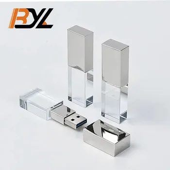 Luxury Rose Gold Pen Drive 2.0 3.0 Mini Glass 8gb 16gb 32g 64gb 128gb ...