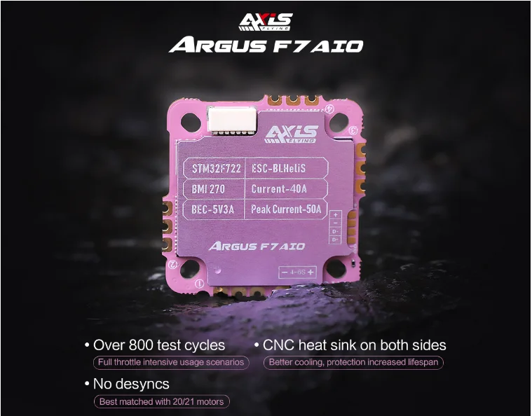 Axisflying Argus F7 Aio F722 40a With Aluminum Shell For Cinewhoops Fpv ...