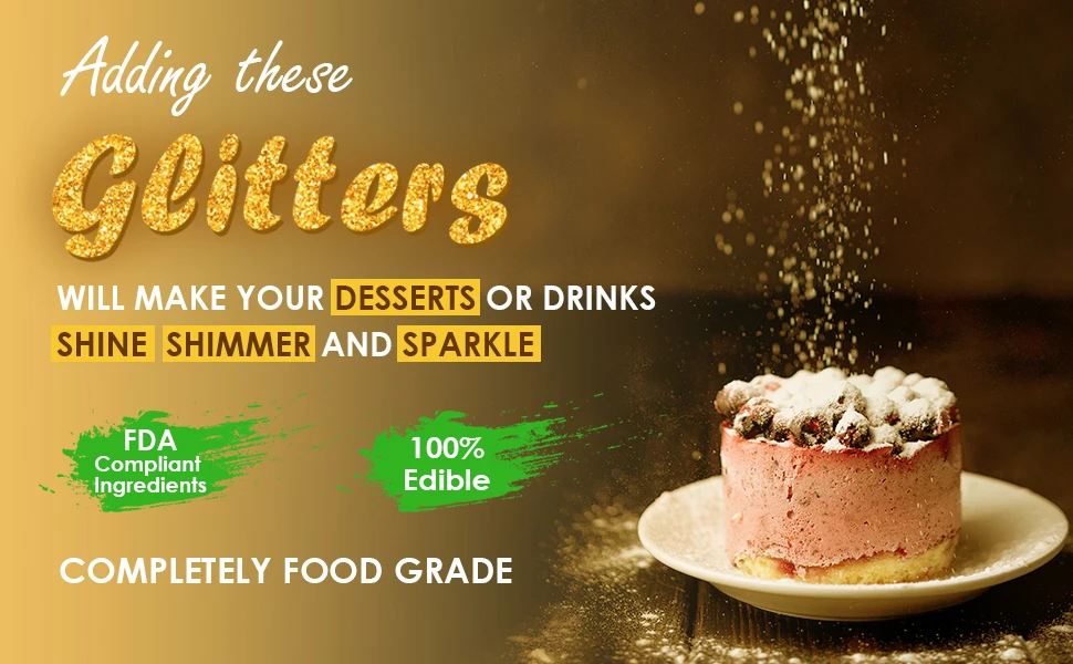 Food Colorant Sparkling Gold Luster Edible Gold Powder For Bakery ...