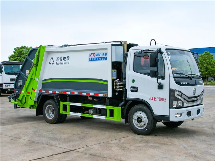 Dongfeng Small Garbage Truck 6 Wheels 6000l Compactor Garbage Truck For ...