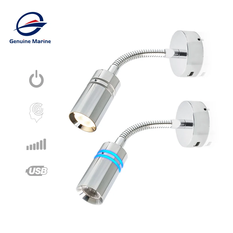 Genuine Marine Boat Interior Gooseneck Book Light 12V LED