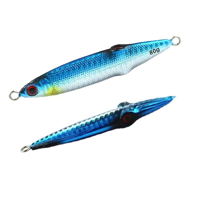 Mlf03039 40g 50g 60g 80g Glow Squid Shape Vertical Jigs Lures Metal Jig ...