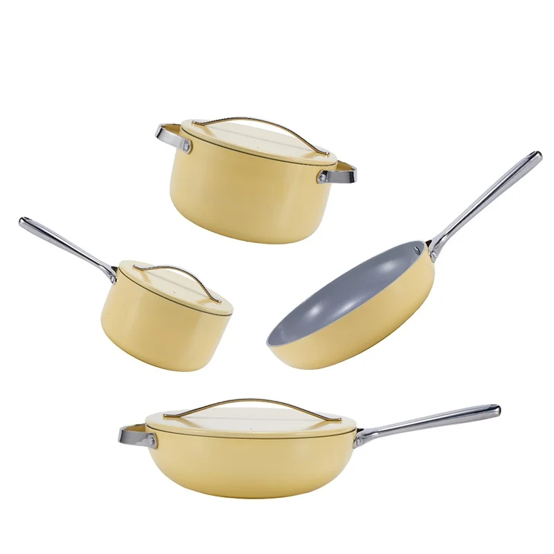 Factory Ceramic Cookware Set Nonstick Coating Caraway Cookware Set Pans ...