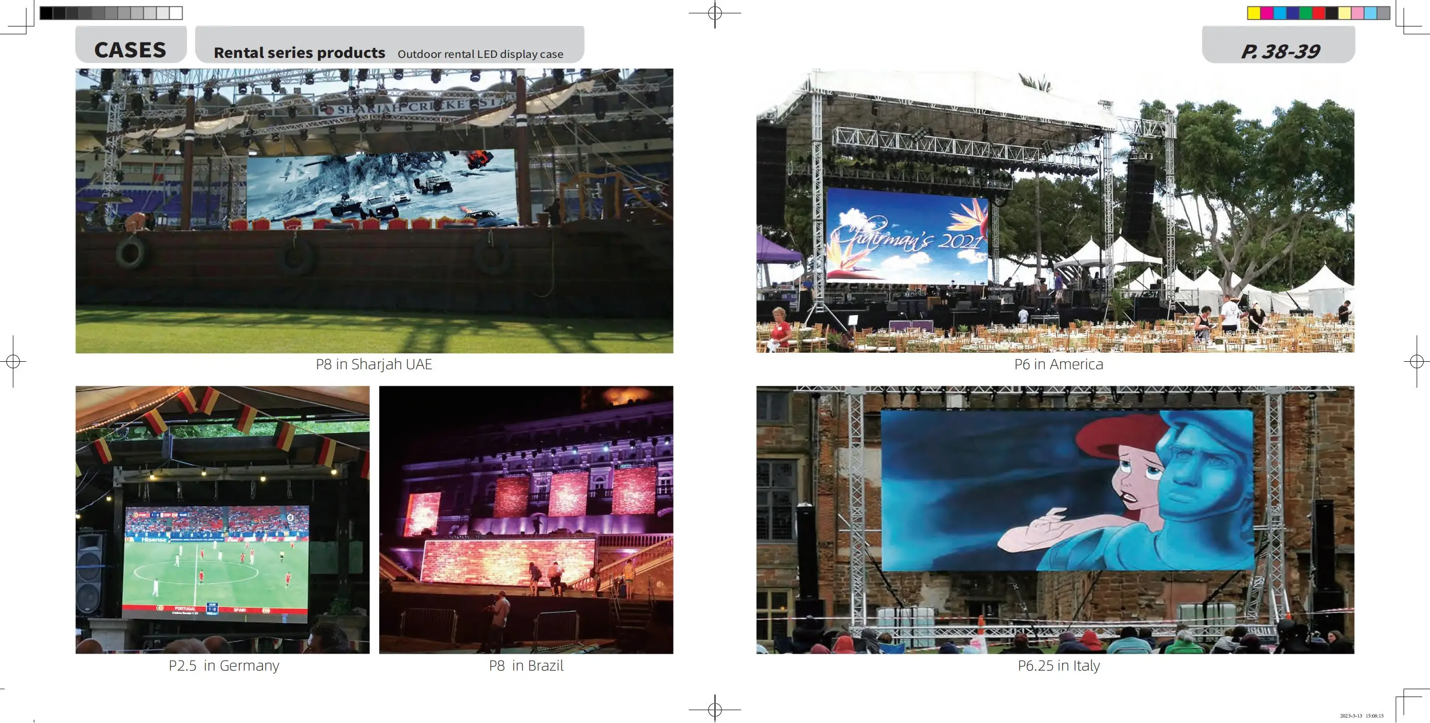 4K LED Video Wall System Outdoor 500x1000mm P3 91 Display Panel ...