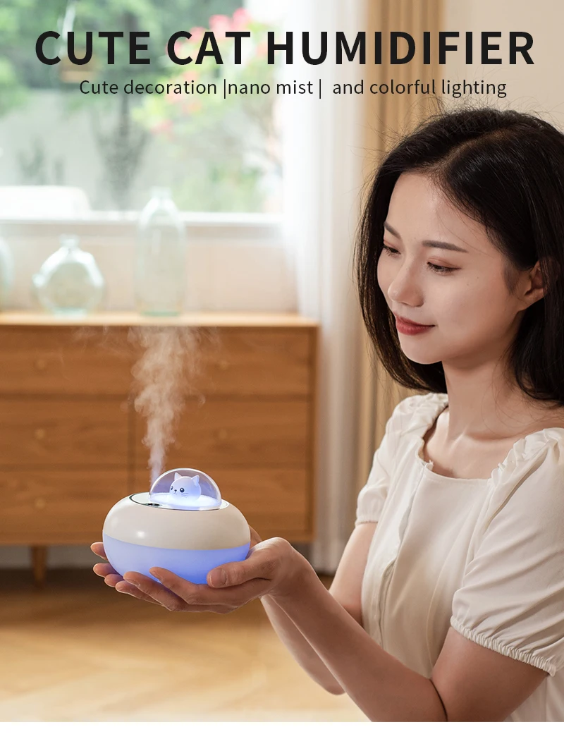 Cute Cat Humidifier - Portable USB Electronic Humidifier