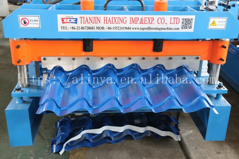 Steel Roofing Tile Glazed Wall Panel Profile Roll Forming Machine - Buy ...