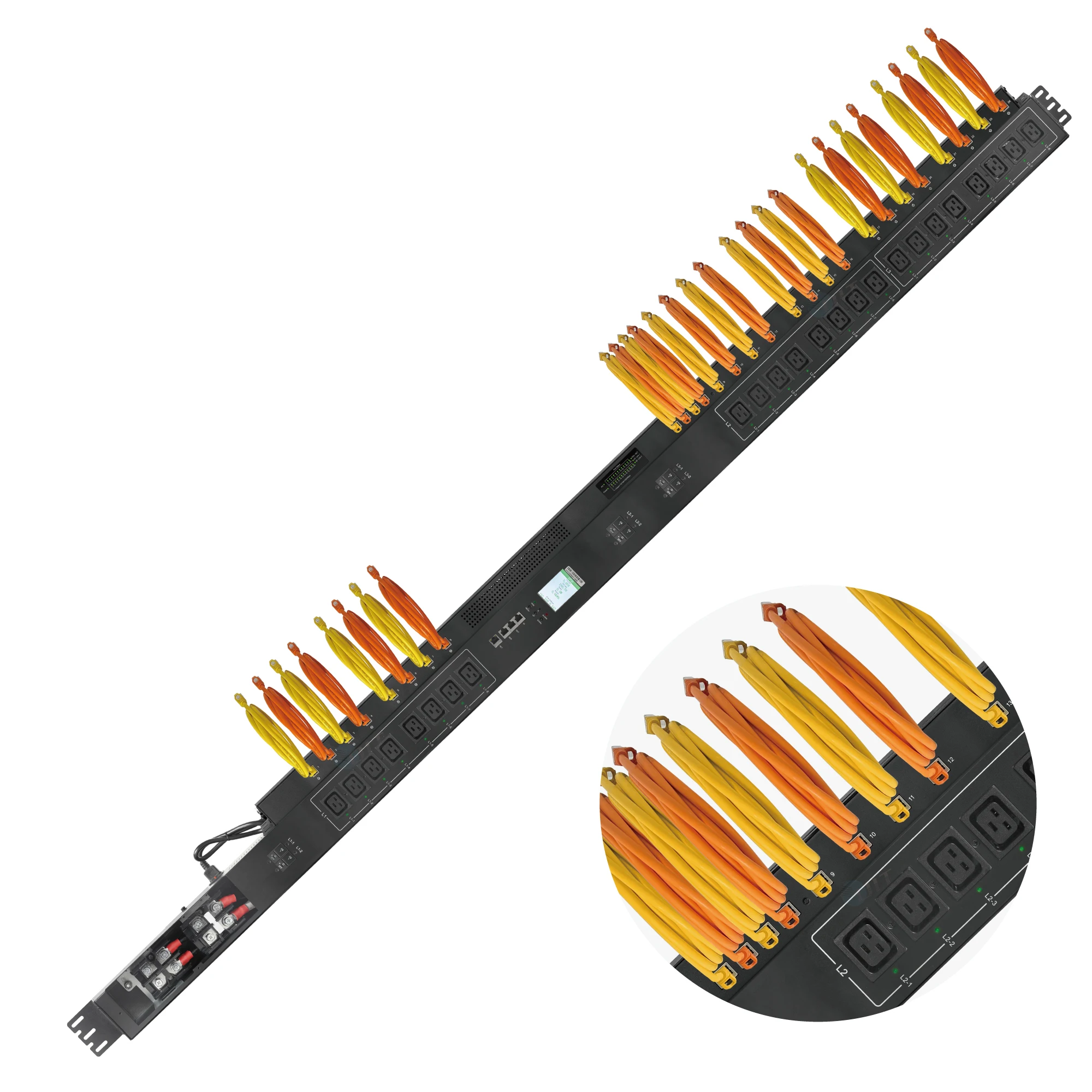 Oit 3phase 380v-480v 150a 24port C19 Apdu Mcb With 1000m Network Switch Breaker With Ul Or Ce ...