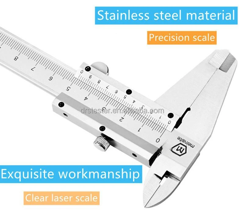 Stainless Steel Vernier Caliper Micrometer 200mm Measurement Tools ...