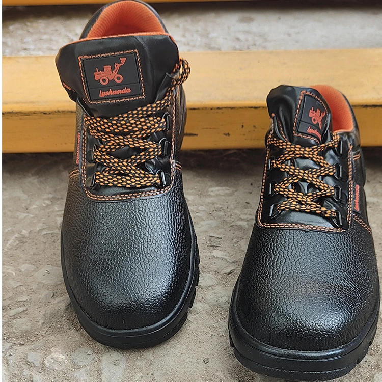 Safe Toe Steel Toe Cow Leather Industrial Safety Shoe
