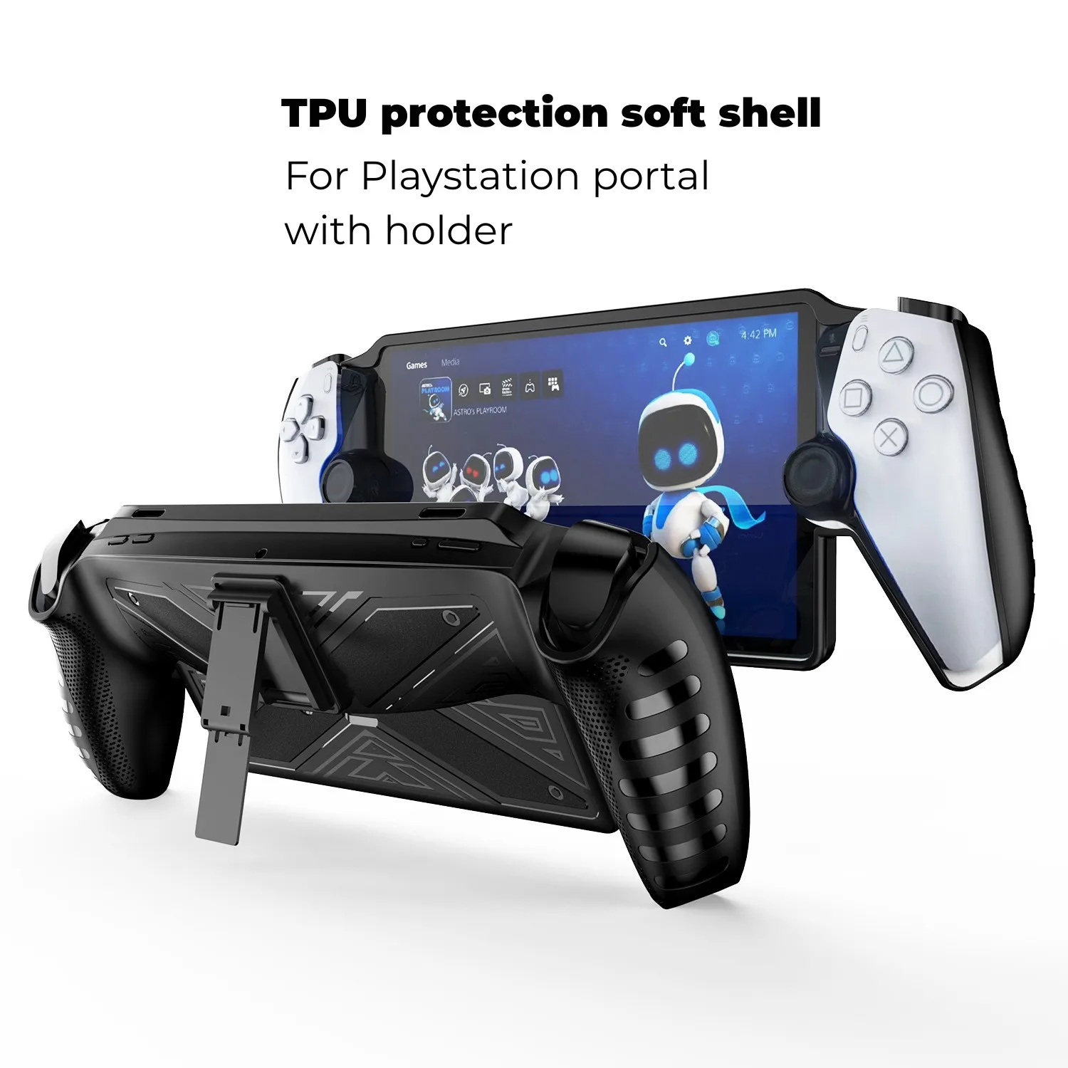 For Playstation Portal Tpu Soft Protection Case Cover Shell With Holder ...