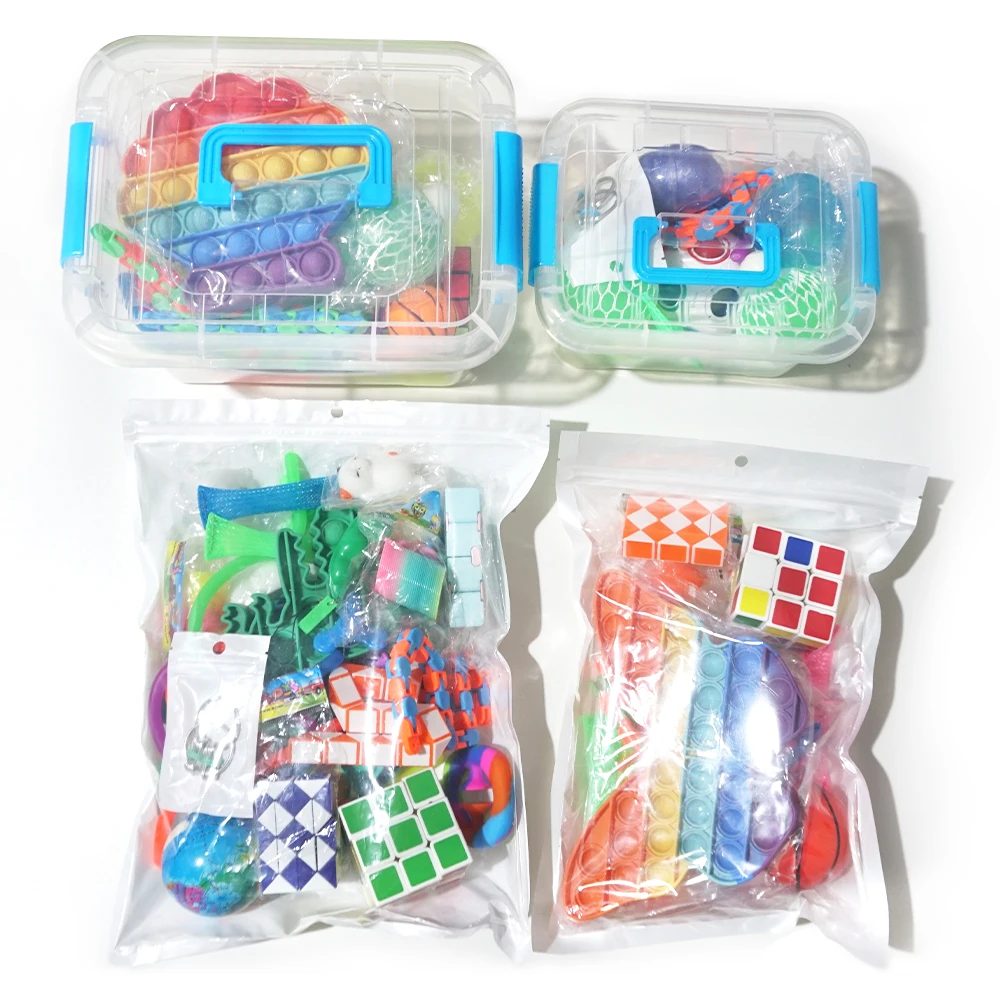 3d Round Fidget Push Pop Ball Popper Bubble Decompression Toy Silicone ...