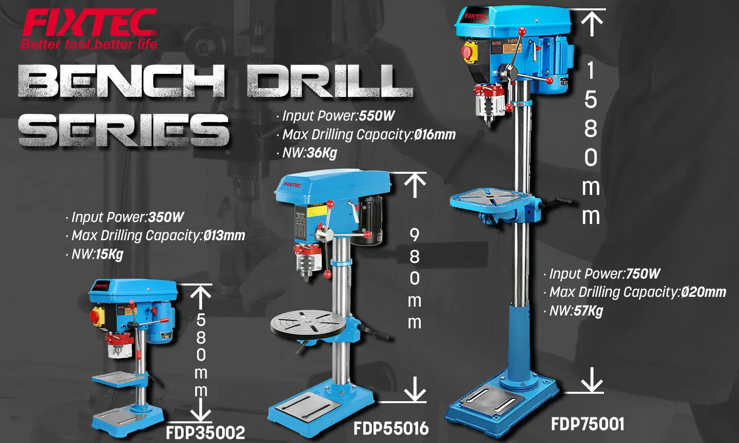 FIXTEC 550W Drill Machine - Precision Drilling Solutions