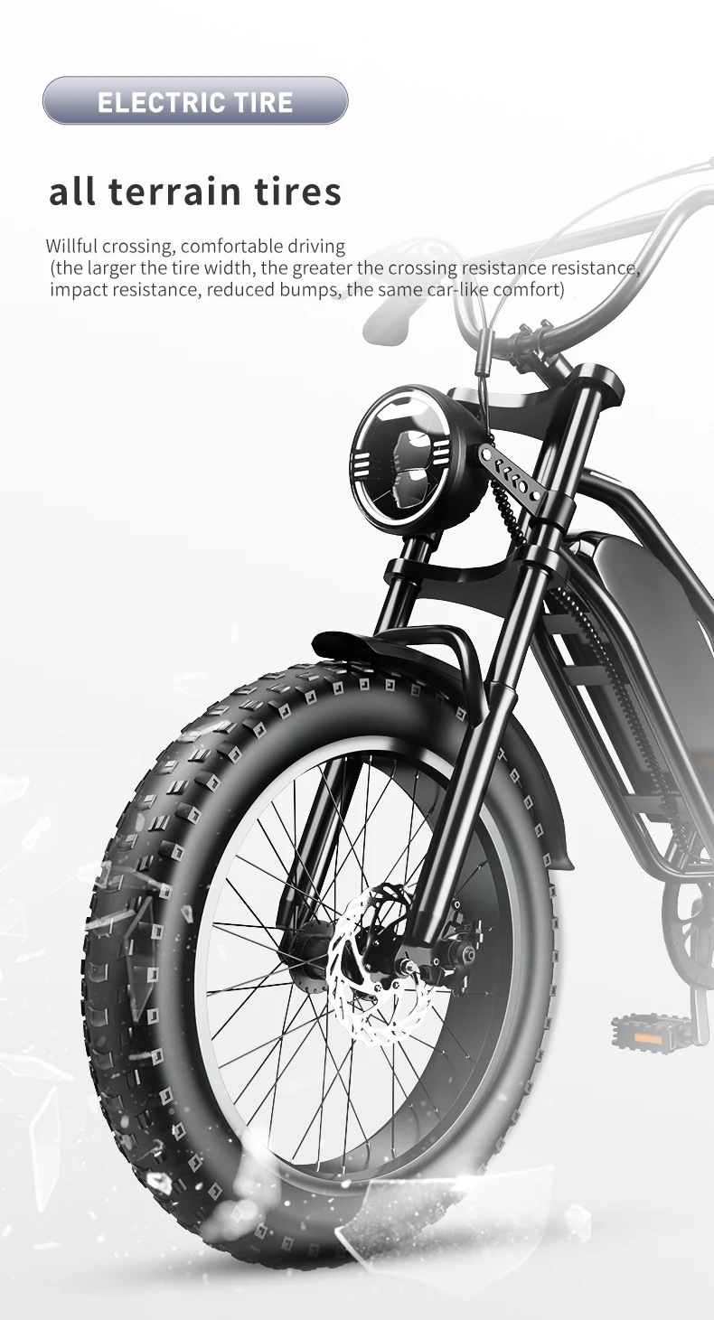 EUY S4 Electric Bike - 1000W Power, 20ah Battery, 20" Tires