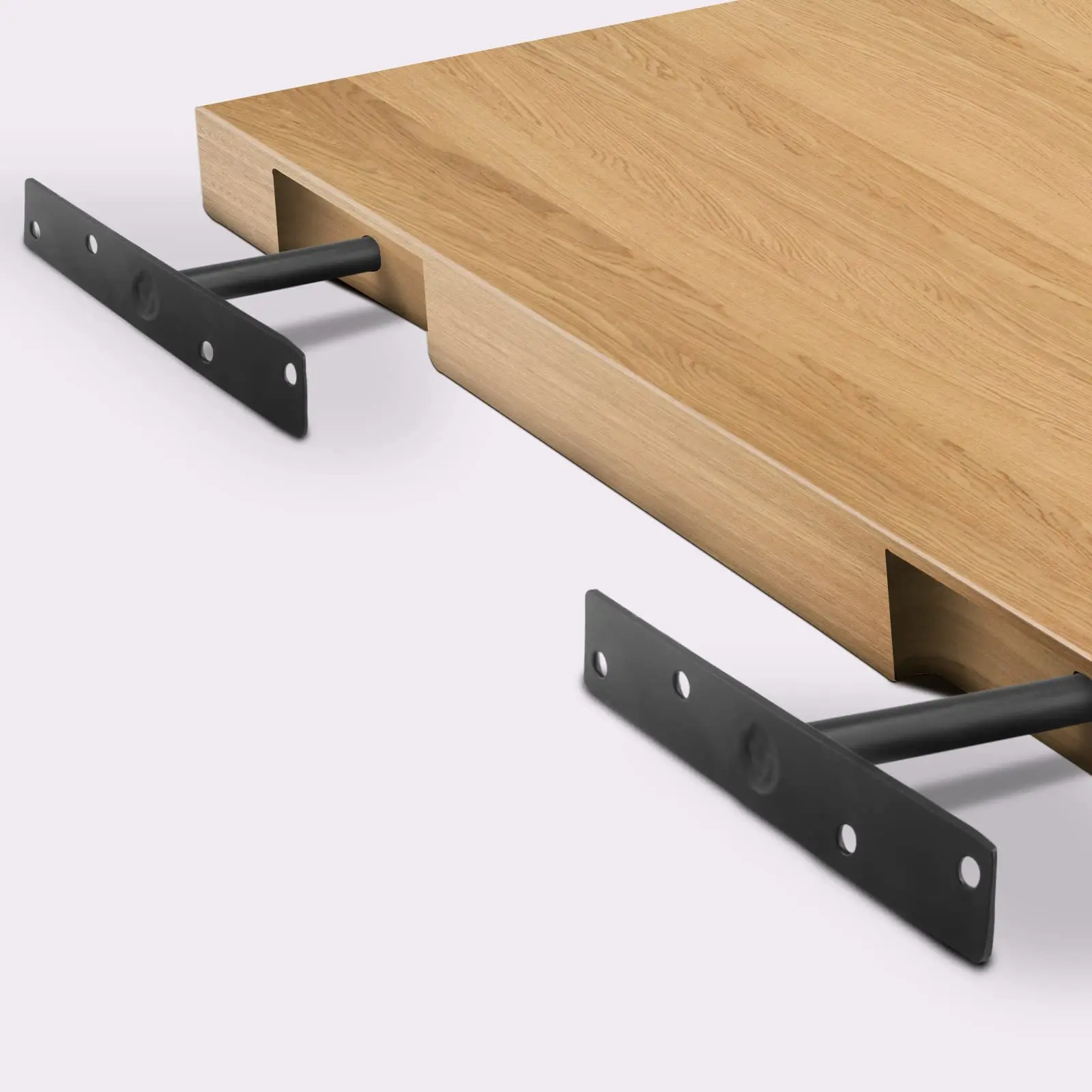 Custom Heavy Duty Triangle Twisted Wall Shelf Bracket Black Metal ...