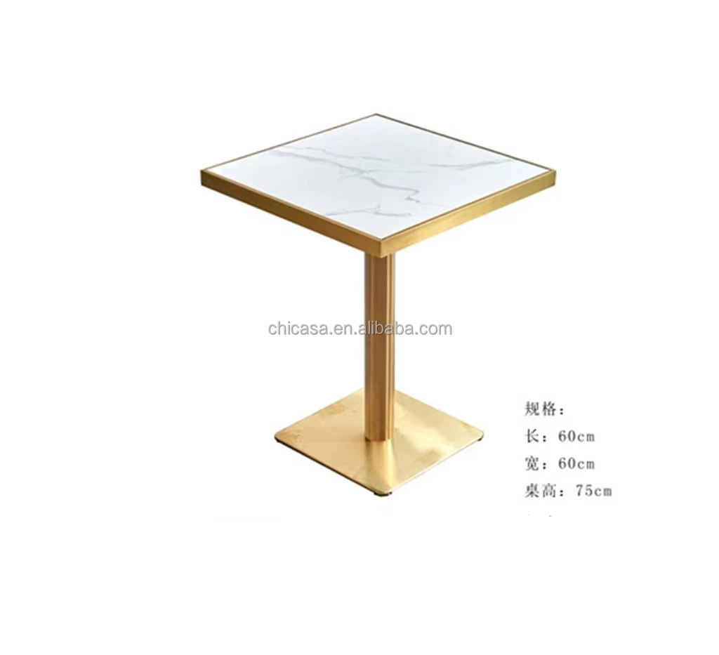 Luxury Modern Stainless Steel Gold Frame Gold and Black Base square ...