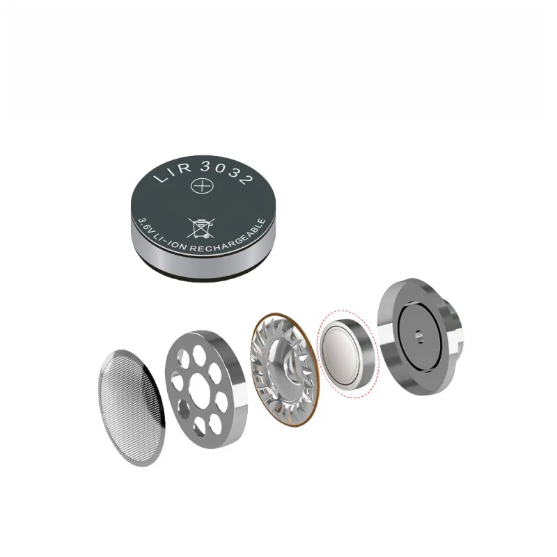 3.6v Button-type Battery Pocket Pc Lir3032 Rechargeable Lithium-ion ...