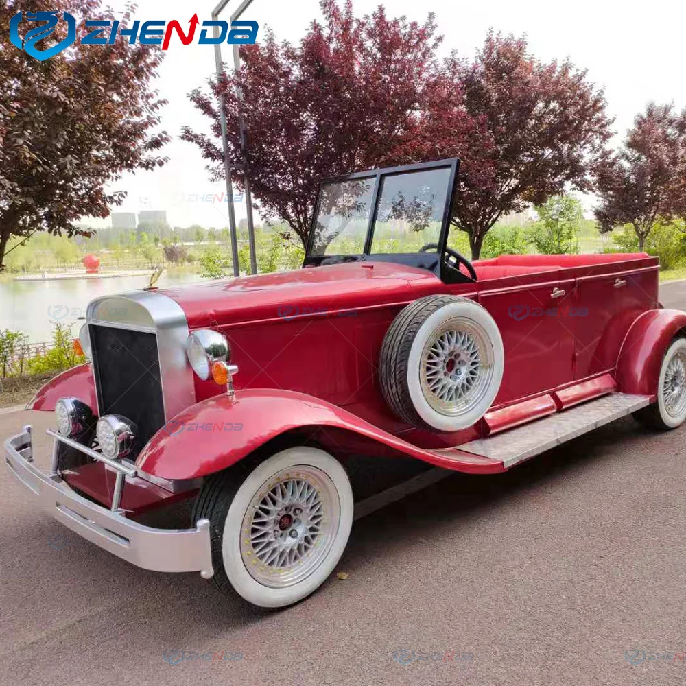 Classic Red Convertible Electric Car with Customizable Options, 72V ...