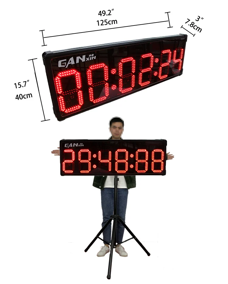 New Design Outdoor Programmable LED Display Race Clock Digital Timing ...