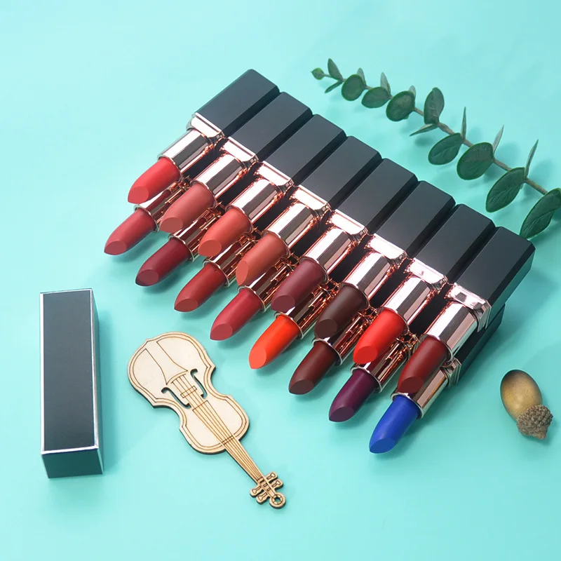 Oem Wholesale Private Label Vegan Makeup Nude Lipstick 16 Colors Matte