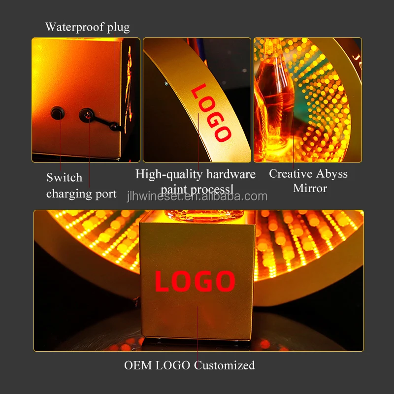 Custom Free Logo LED Bottle Glorifier Display Joh-Walker VIP Bottle ...