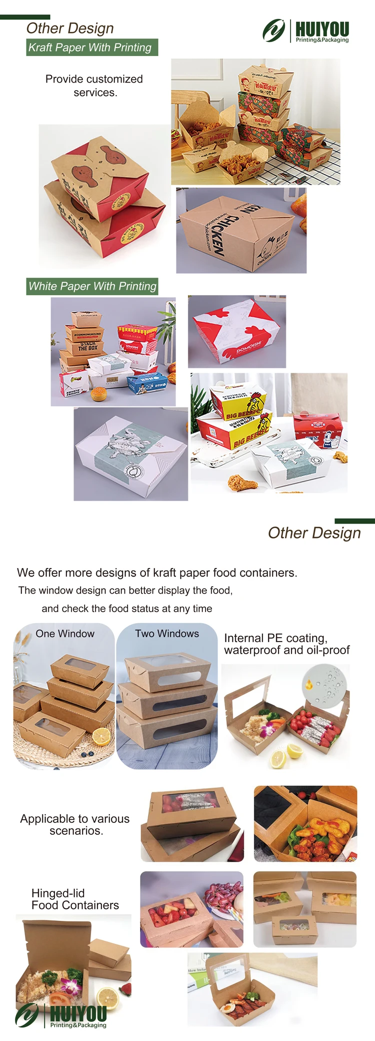 Custom Print Quality Wholesale Kraft Paper Food Box Microwave Fast ...