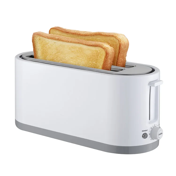 4 Slice S/s Toaster Long Slot Stainless Steel Metal 1-6 Level Browning ...