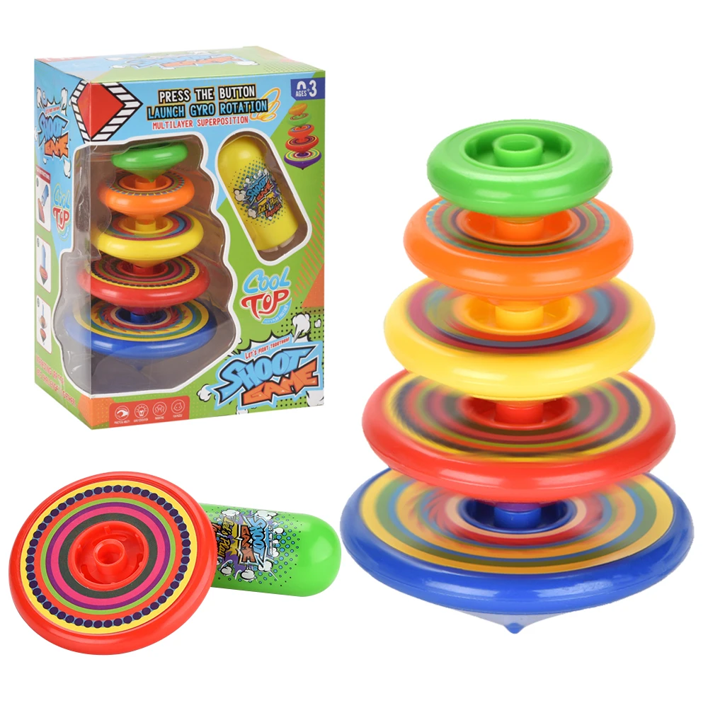 Stacking Tops For Kids Plastic Colorful Stacking Spinning Top Beyblad ...