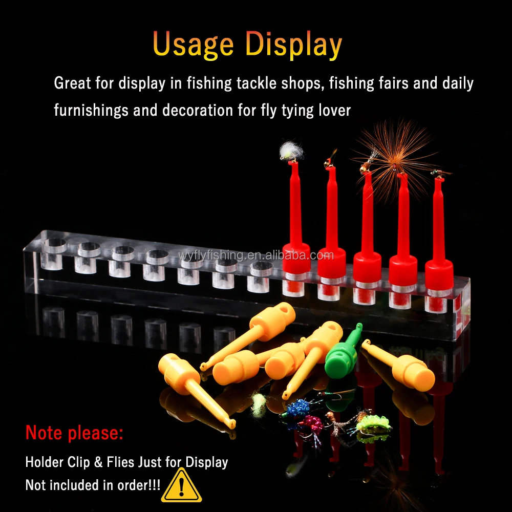 Clear Acrylic Display Stand Holder for Fishing Fly Display