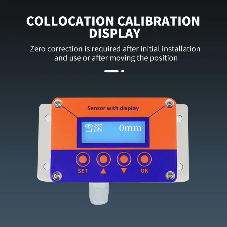 Rs485 Modbus Snow Depth Sensor Automatic Heating Laser Snow Depth Sensor For Meteorological ...