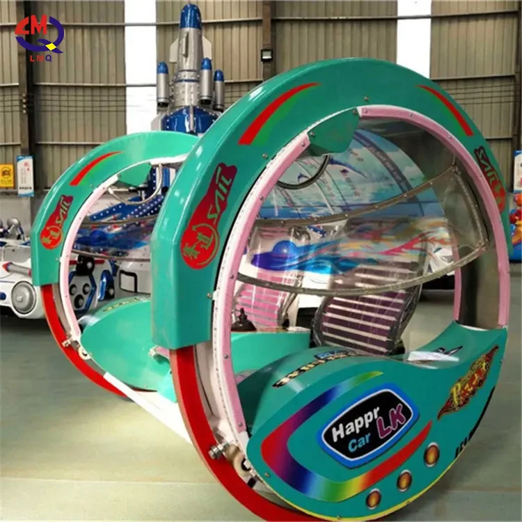 Amusement Park 360 Degree Spinning Car Ride | Electric Happy Swing for ...