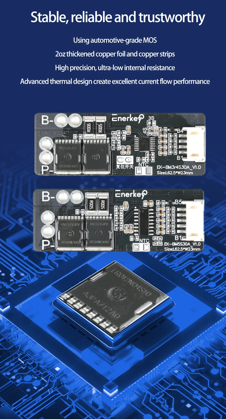 Enerkey 5S 30A BMS - Reliable Lithium Battery Protection