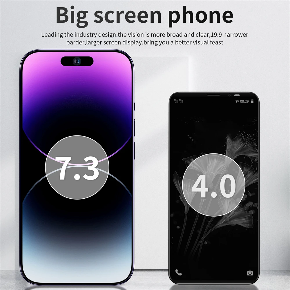 Cheap Price I14 Pro Max 1gb 8gb 6.3 Inch Notch Screen 3g Face ...