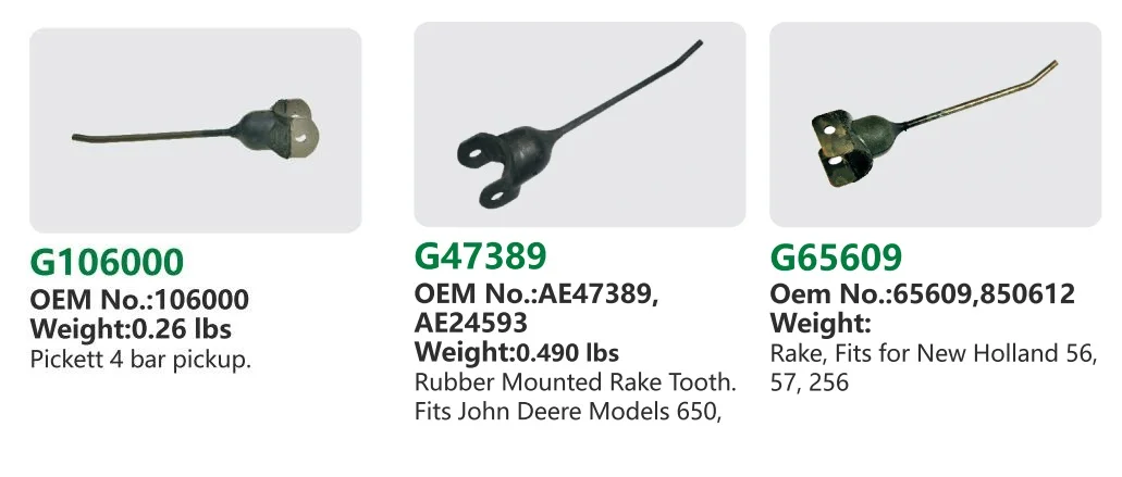 106036A Pickett Rubber Pickup Tooth for Agricultural Machinery Parts ...