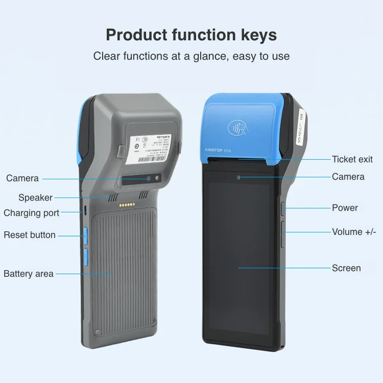 Portable Payment Terminal Devices Mini Restaurant Android Mobile Handheld Pos Point Of Sale ...