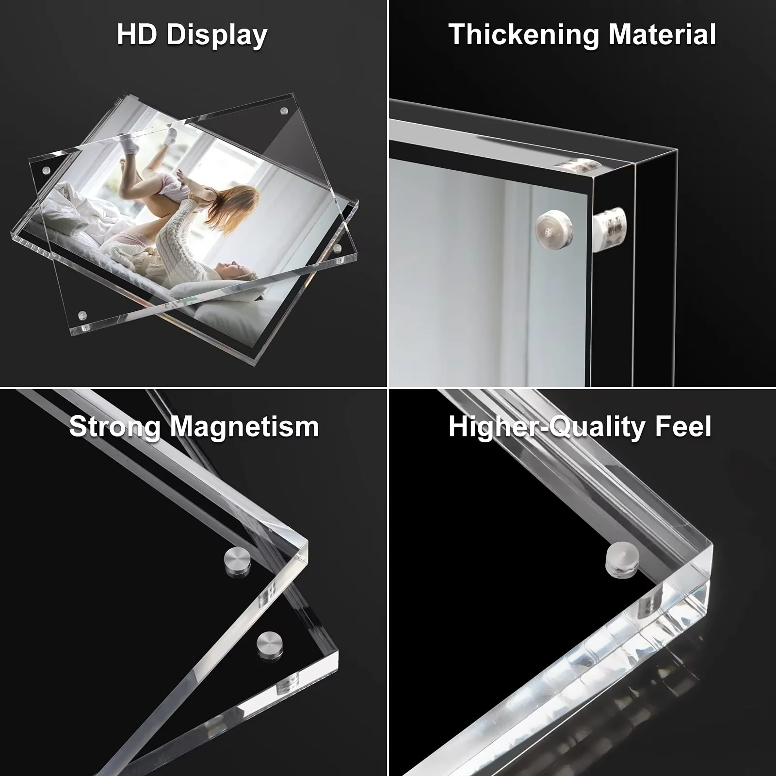 Alibaba.com: Transparent double-sided acrylic magnetic photo frames ...