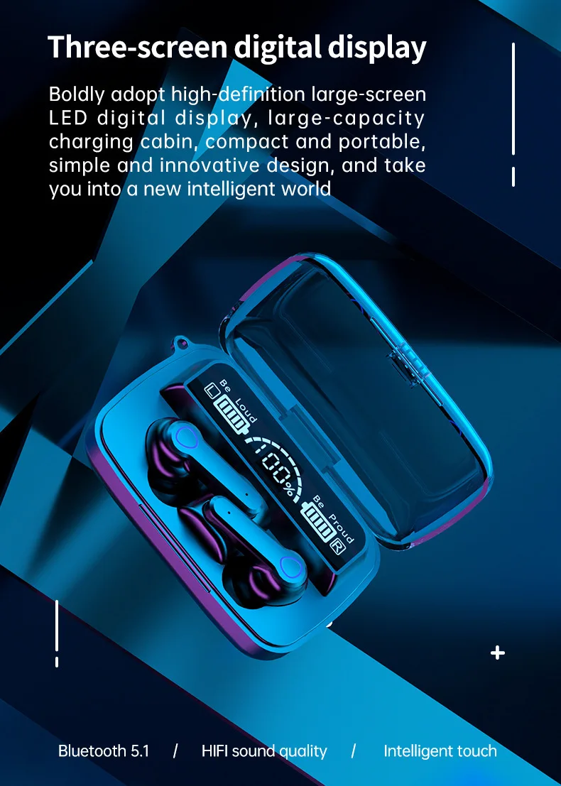 M19 Earbuds - Intelligent TWS Earphones with Touch Control