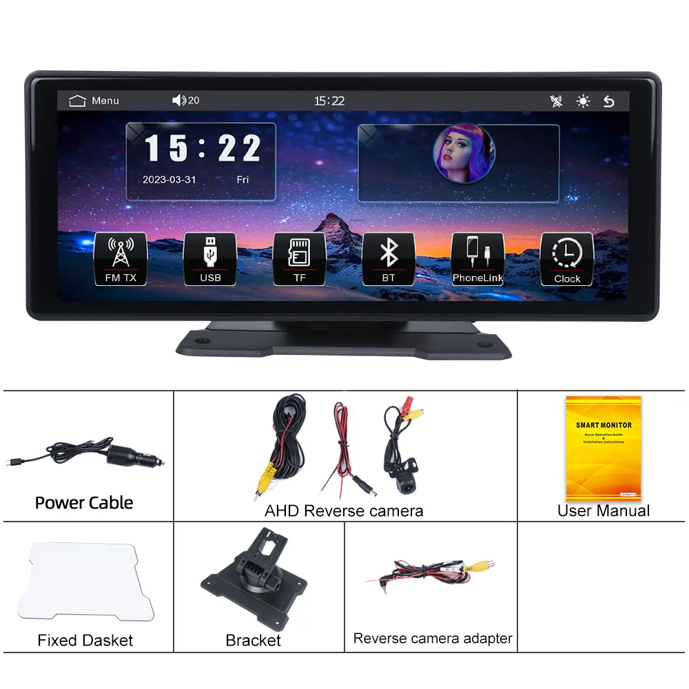 Portable Wireless Carplay Android Auto 10.26 Inch Screen