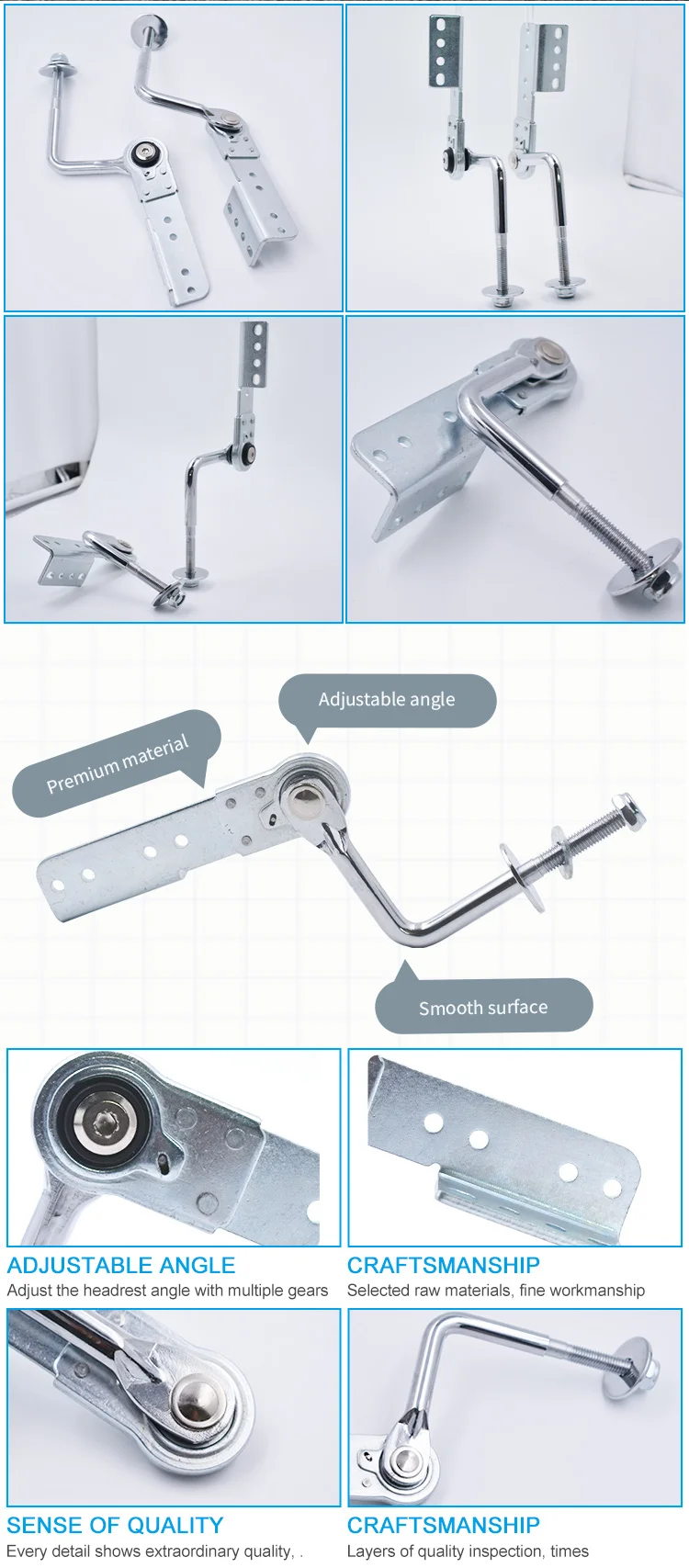 Adjustable Stainless Steel Sofa Headrest Hinge Click Clack Sofa Hinge ...