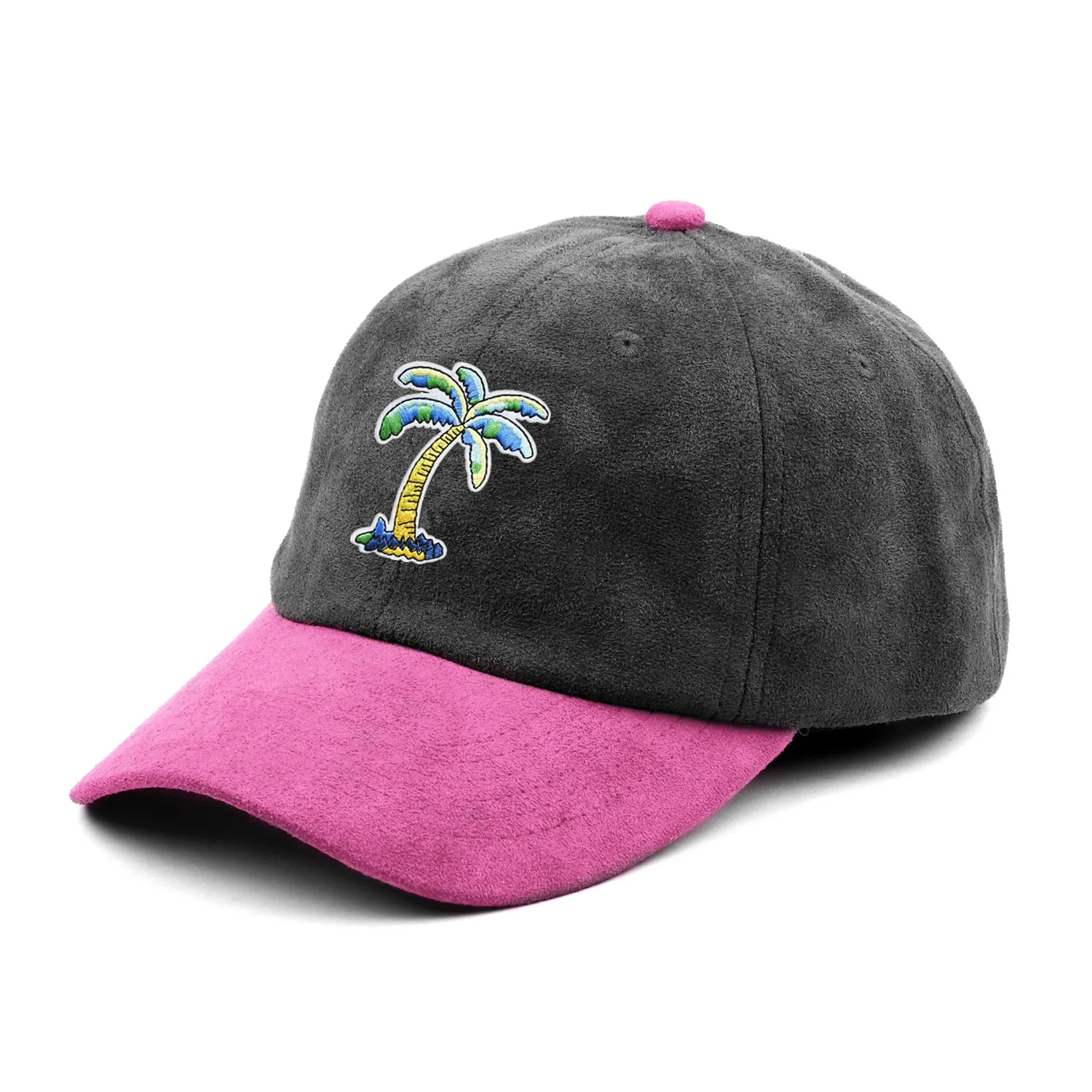 Wholesale Alibaba 6 Panel Embroidery Logo Custom Suede Dad Hats