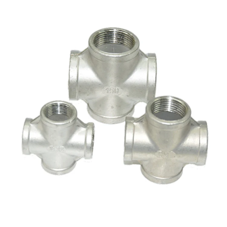 Npt Thread Stainless Steel Cross Pipe Fittings - Buy Gi Thread ...