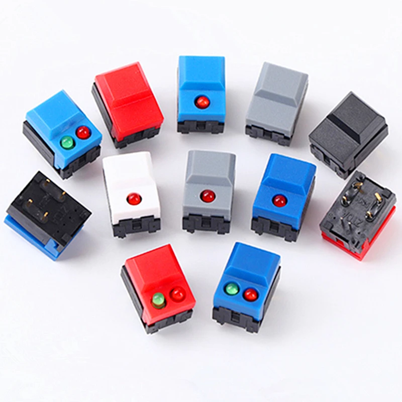 PS01 Momentary Push Button Switch LED Lighting Tactile Single-pole ...