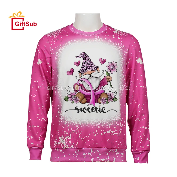3xl 4xl 5xl Large Size Sublimation Crewneck Bleach Printed Pullover ...