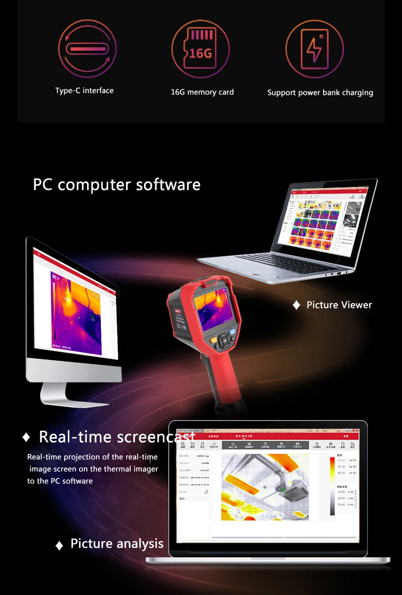 UNI-T Uti320e Infrared Thermal Imaging Camera - High Res