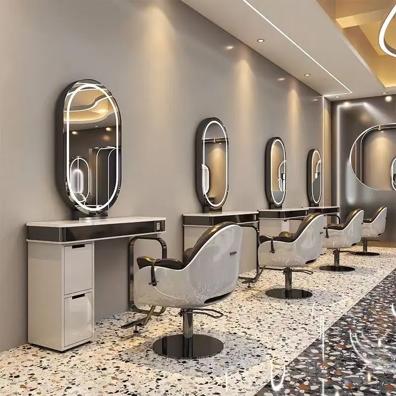Beauty Salon Ironing Table Mirror Combination Hairdresser Mirror ...