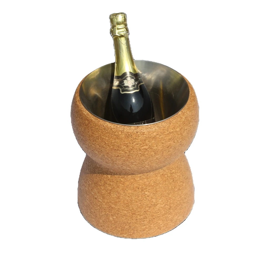 Upmarket Luxury Cork Ice Bucket 20*22cm For Champagne Wine Beer Cooling ...