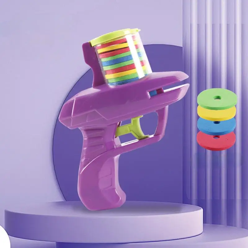 Outdoor Game Gun Toy Foam Disc Launcher - Fun & Safe Play