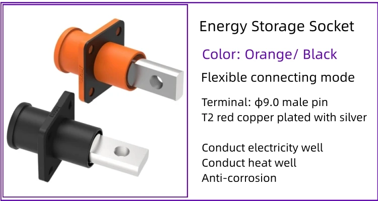 Jnicon 200a High Current Single Pin Wire To Board Energy Storage Socket ...