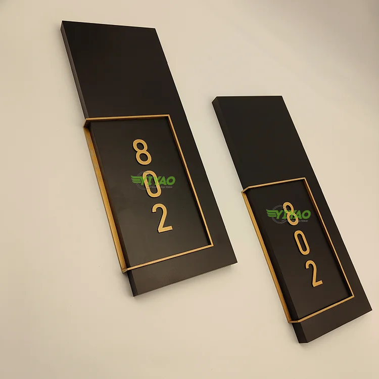 Custom Exterior Wall Mounted Plastic Acrylic Home Address Sign Plate